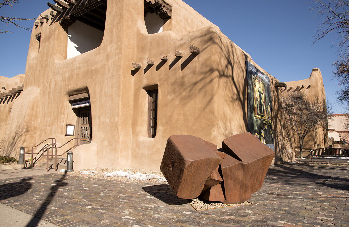 Tom Joyce sculpture installed outside the New Mexico Museum of Art ...